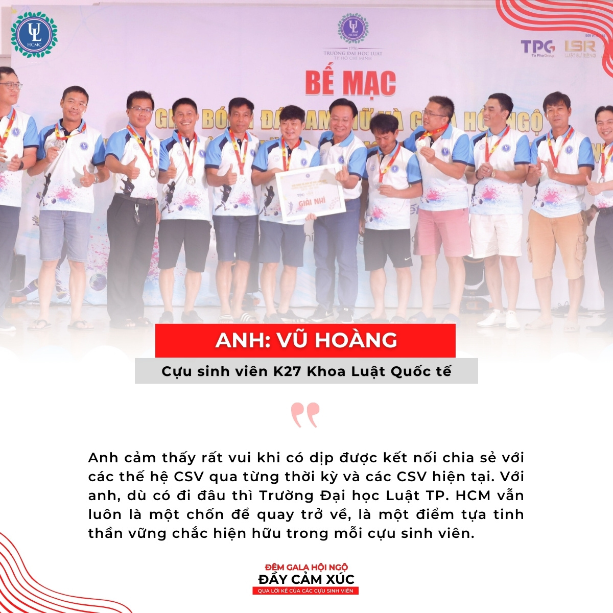 Đêm gala hội ngộ đầy cảm xúc qua lời kể của các cựu sinh viên